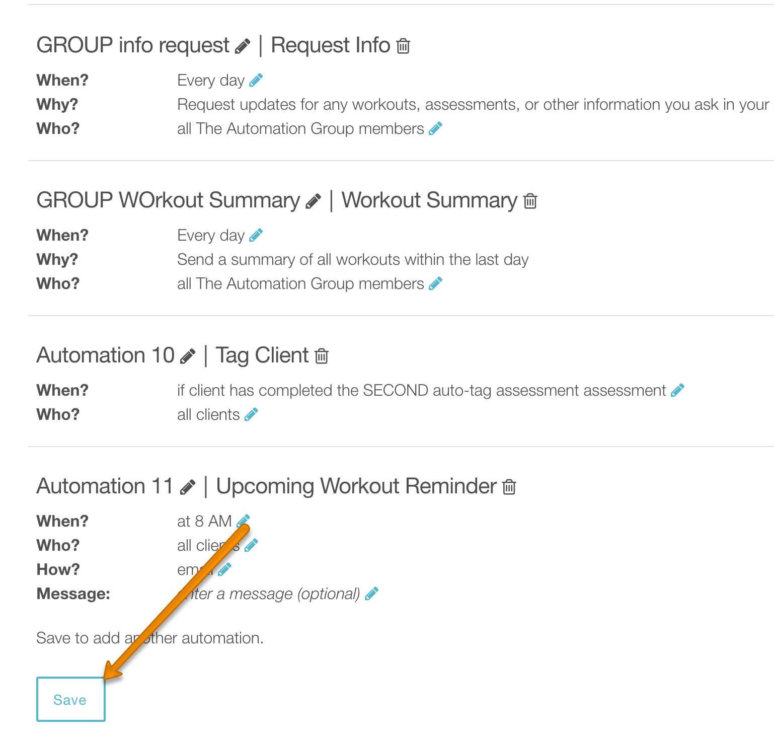 How do I customize push notifications sent about scheduled workouts? | Exercise.com Knowledge Base