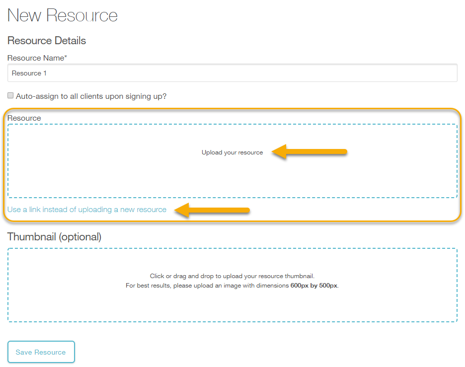 How do I upload a resource to share with clients? | Exercise.com Knowledge Base