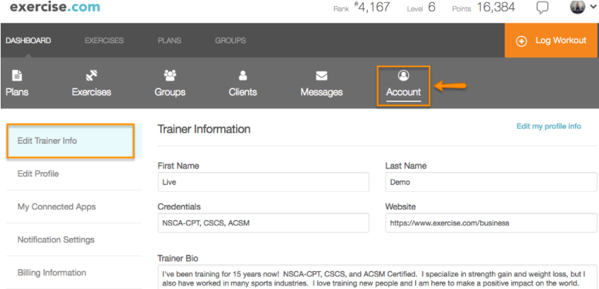 How do I add a default trainer image? | Exercise.com