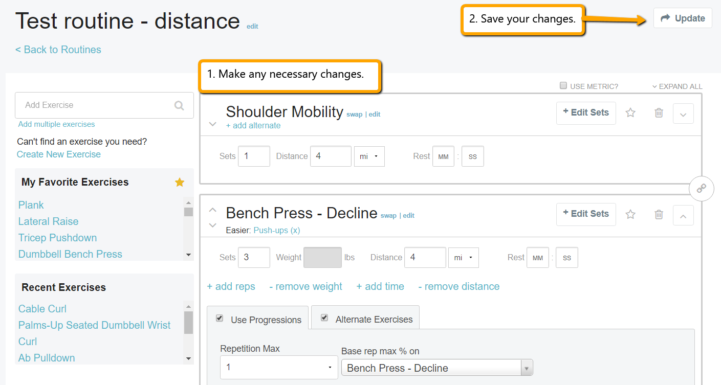 How do I edit my exercise routines from the Dashboard? | Exercise.com ...