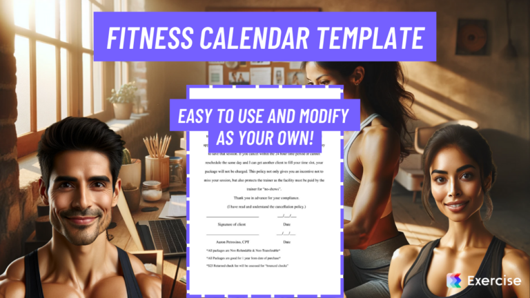 Fitness Calendar Template (PDF, DOC, XLS – FREE) | Exercise.com