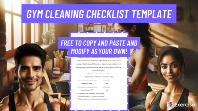 Gym Cleaning Checklist Template (PDF, DOC, XLS – FREE) | Exercise.com