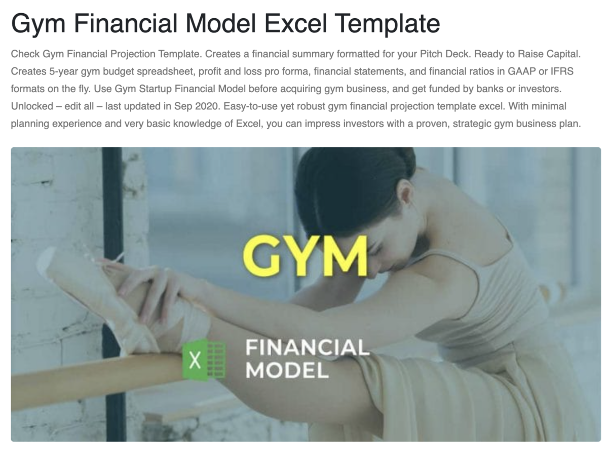 Best Gym Budget Templates (XLS – FREE) | Exercise.com