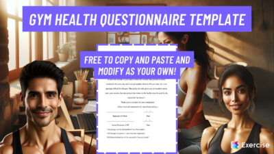 Gym Health Questionnaire Template (PDF, DOC, XLS – FREE) | Exercise.com