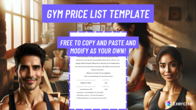 Gym Price List Template (PDF, DOC, XLS – FREE) | Exercise.com