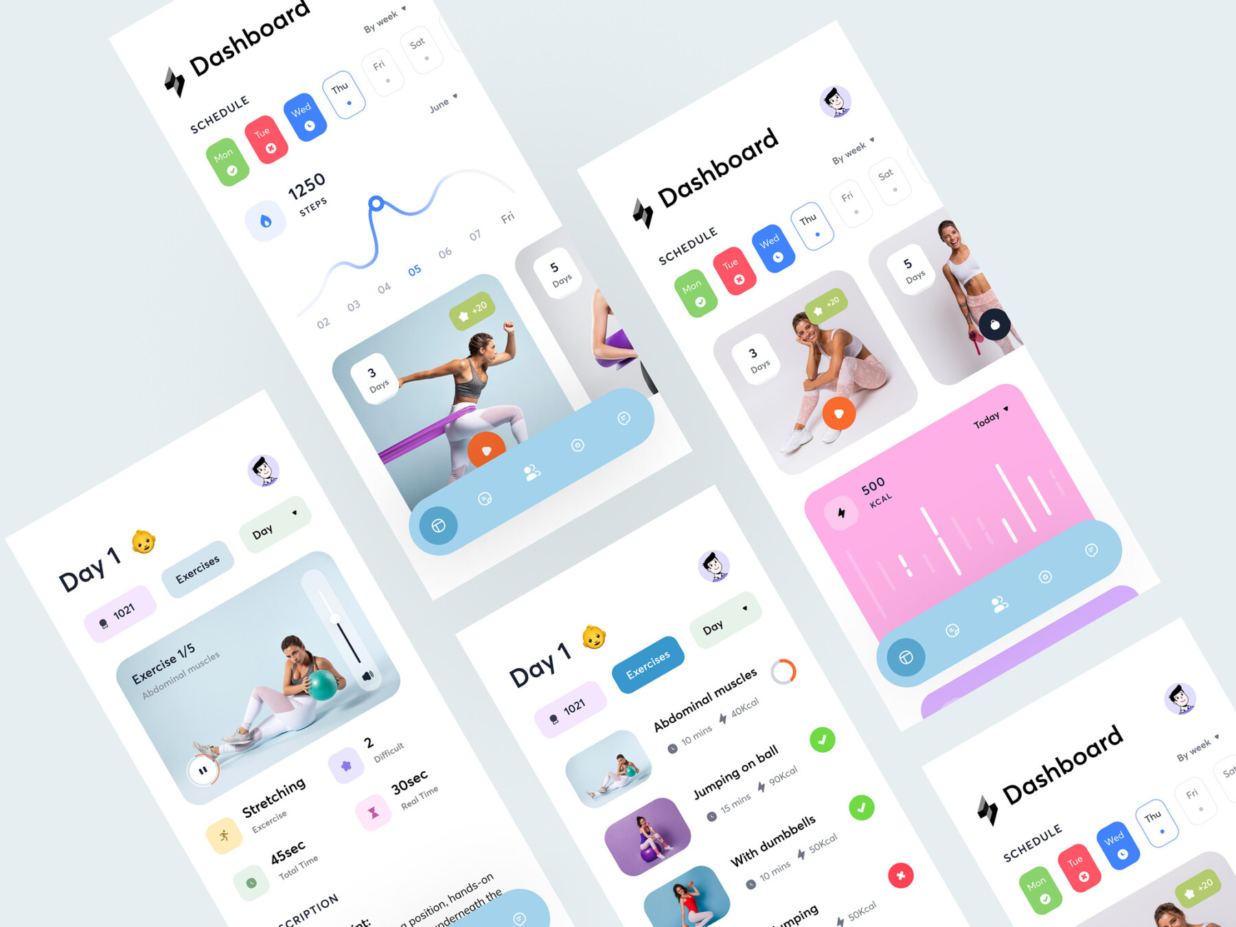 5 Best Fitness App Design Templates in 2024 | Exercise.com