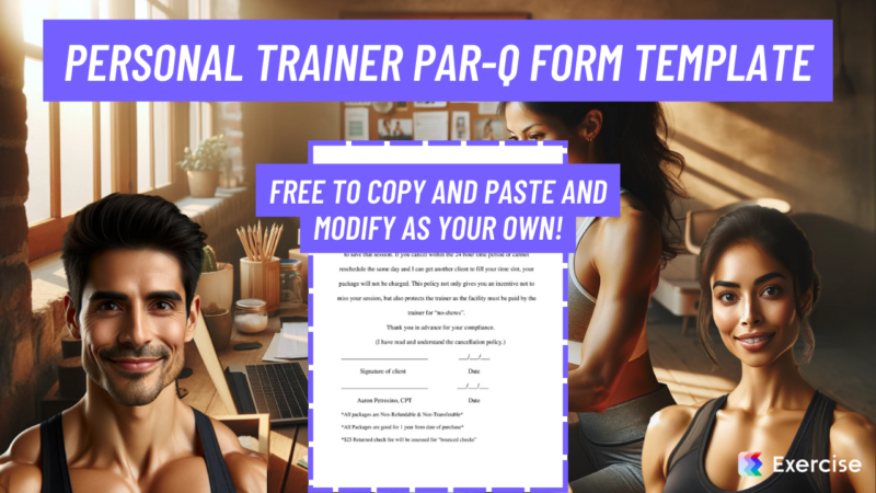 Personal Trainer PAR-Q Form Template (PDF, DOC, XLS – FREE) | Exercise.com