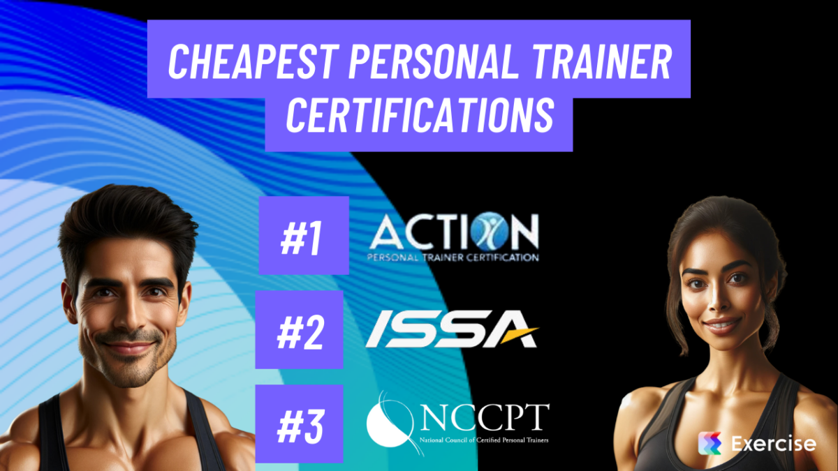 8 Cheapest Personal Trainer Certifications (2024) | Exercise.com